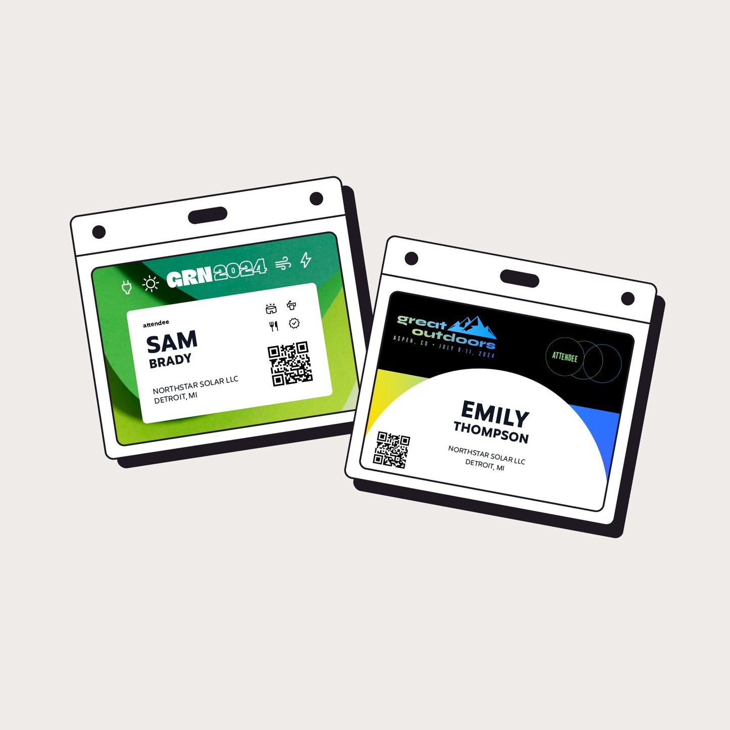 4x3 Event Badge Holder - Single Notch | Billy’s Badges